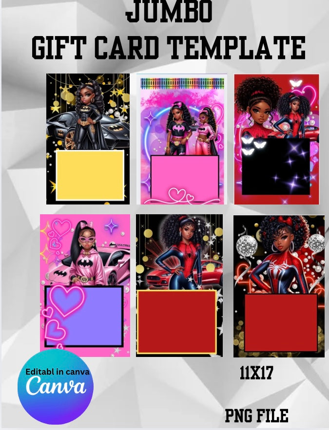 Jumbo Foam Board Card Template – Hj Digital Creations