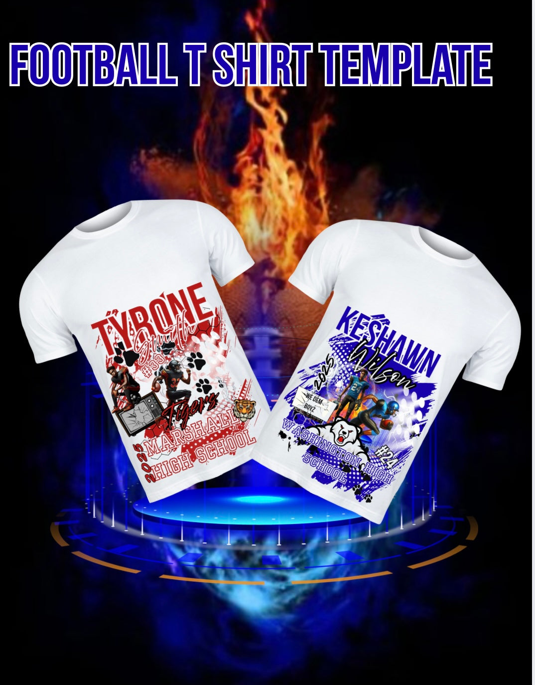Football T shirt Template – Hj Digital Creations