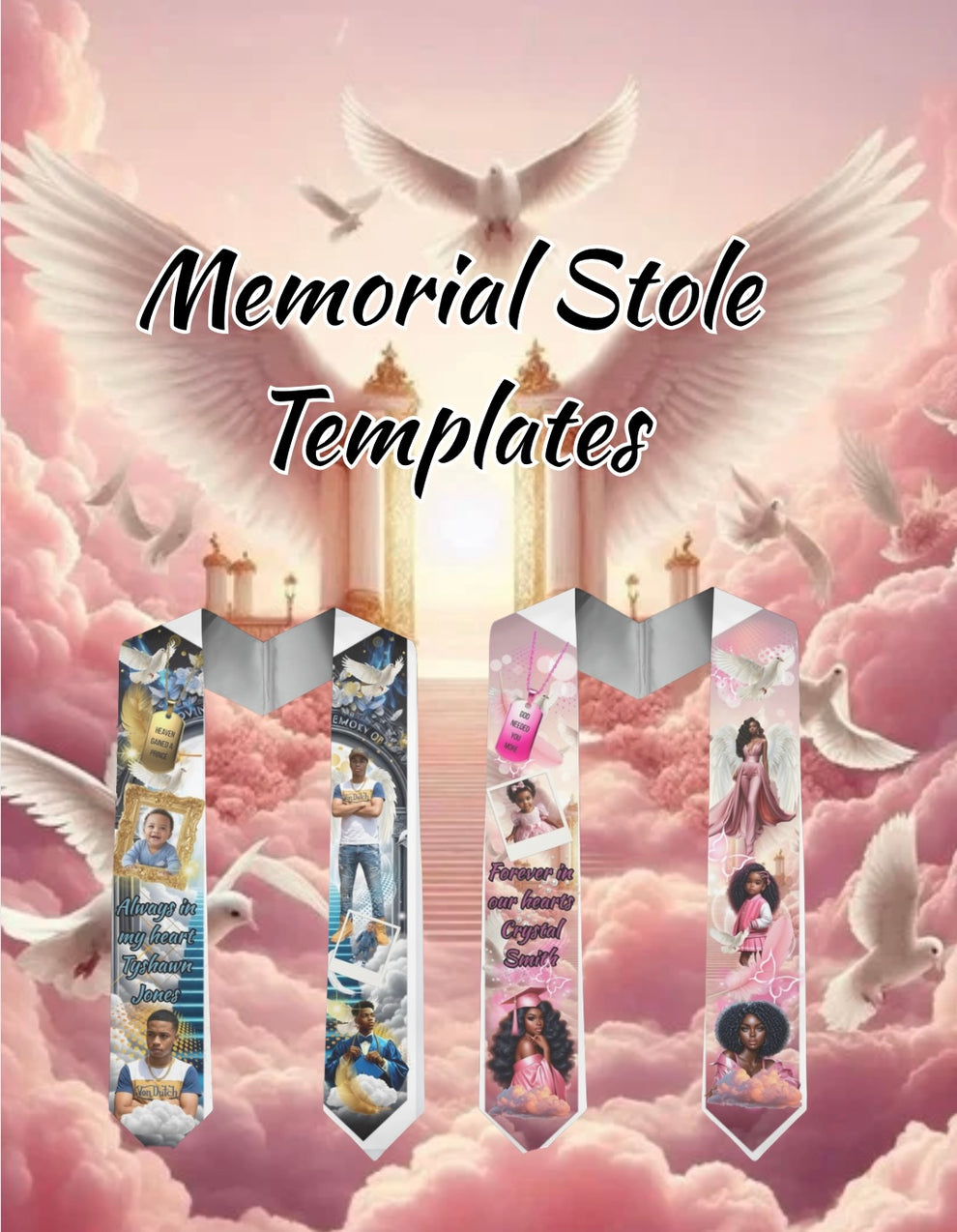 Memorial Stole Template – Hj Digital Creations
