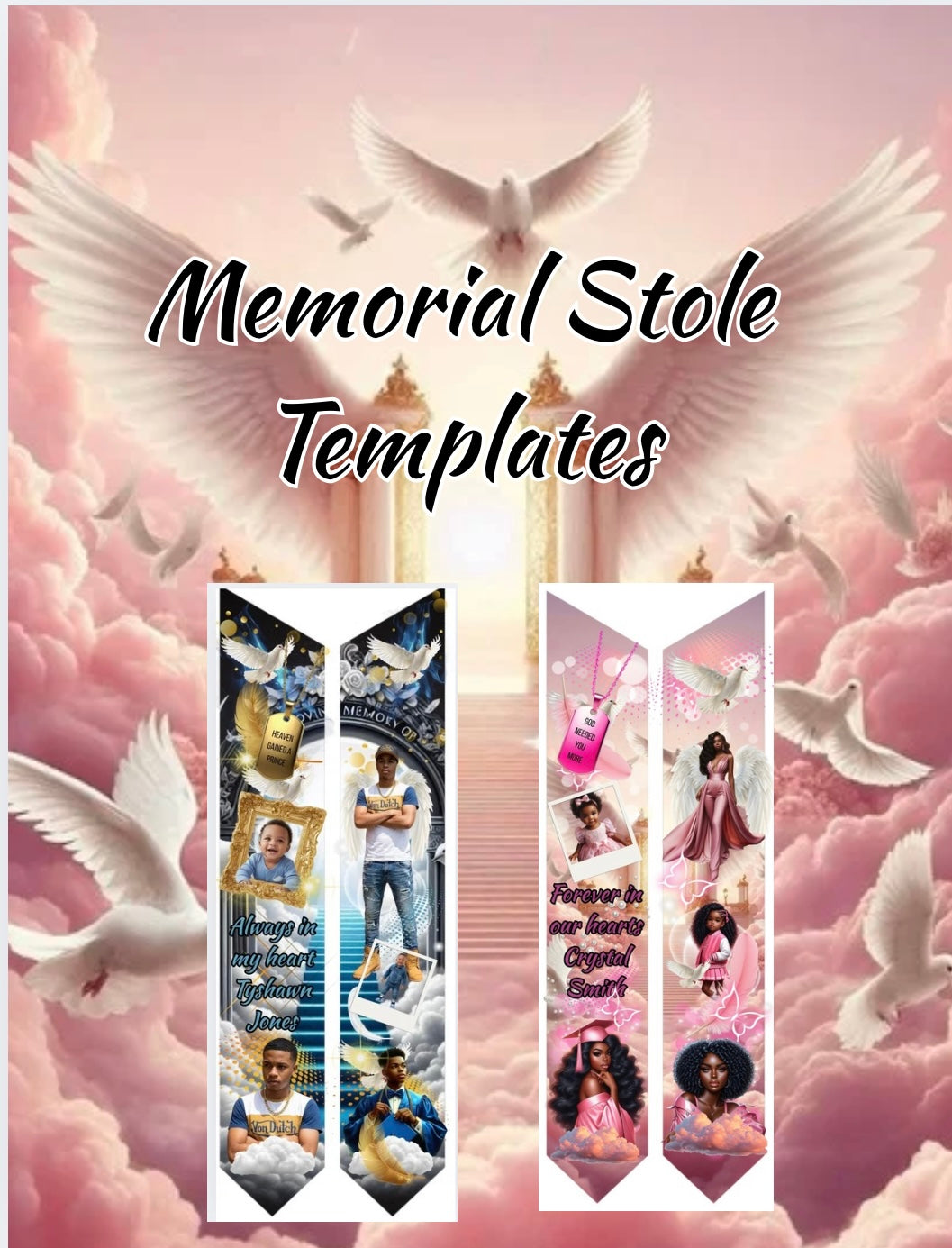 Memorial Stole Template – Hj Digital Creations