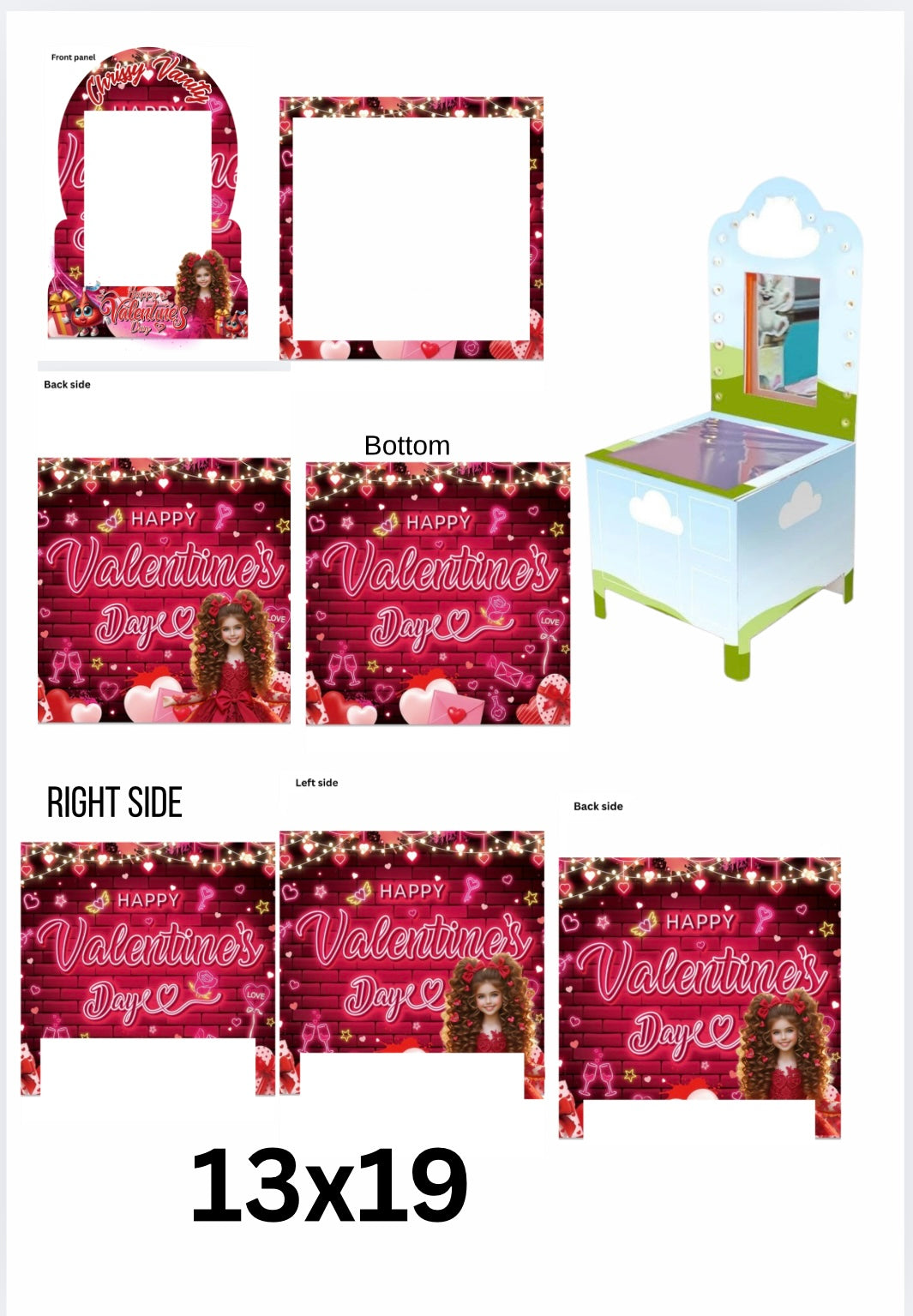 Valentines Day Vanity Gift Box Template – Hj Digital Creations
